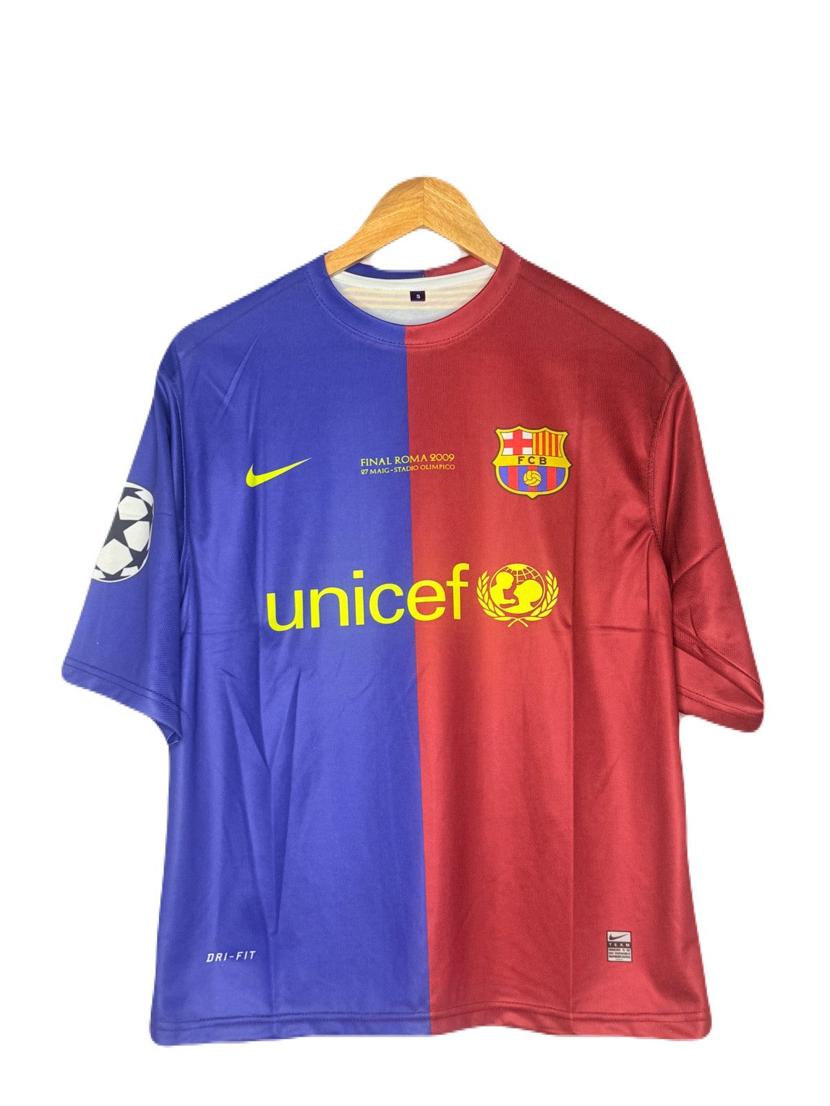 Fc Barcelona 2009 Ucl Final Kit Messi Five Sleeve - P977 - Ms Retro St ...