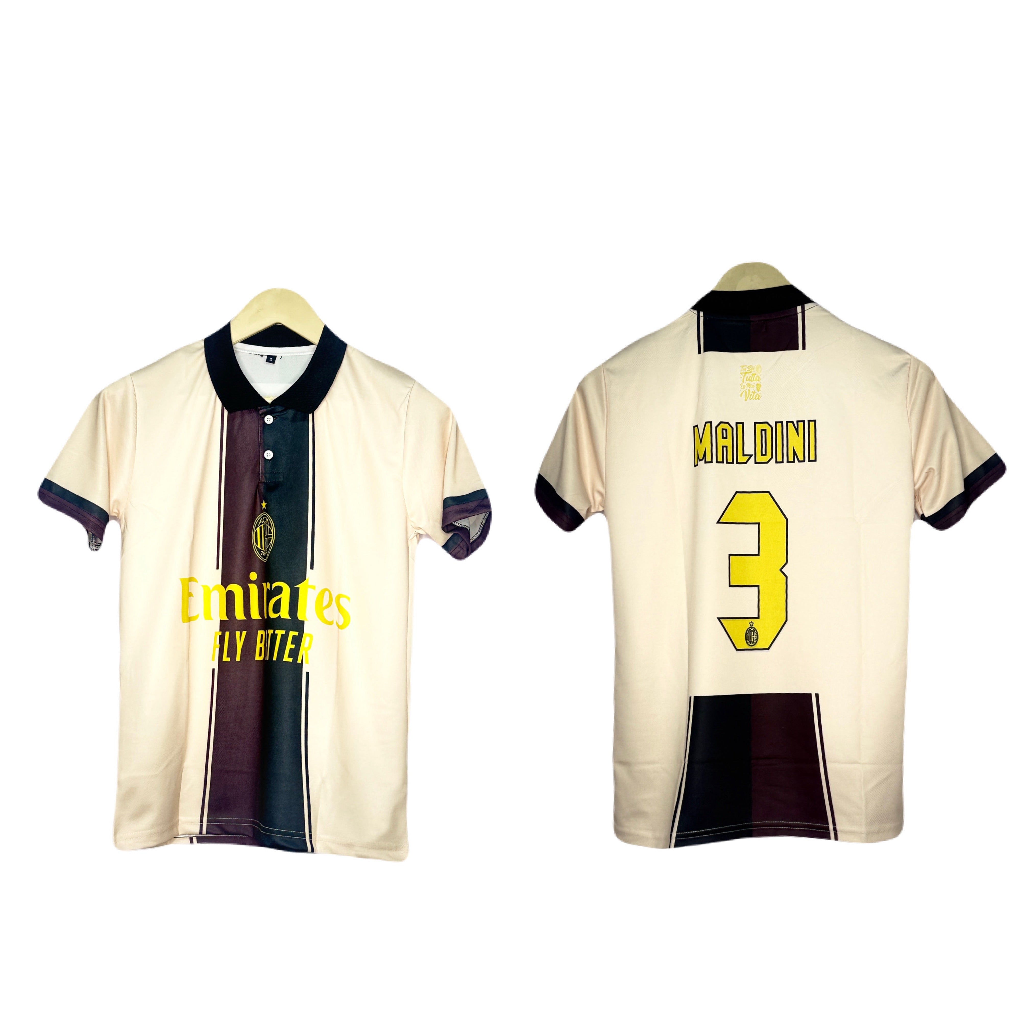 Ac Milan 2023-24 Fourth Kit Maldini Half Sleeve -P1295 Ms Retro Store ...