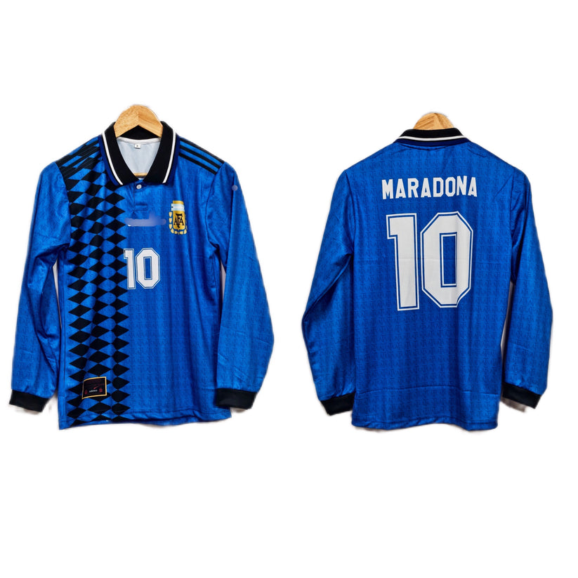 Argentina 1994 Away kit Maradona Full sleeve - P93 - Ms Retro Store ...