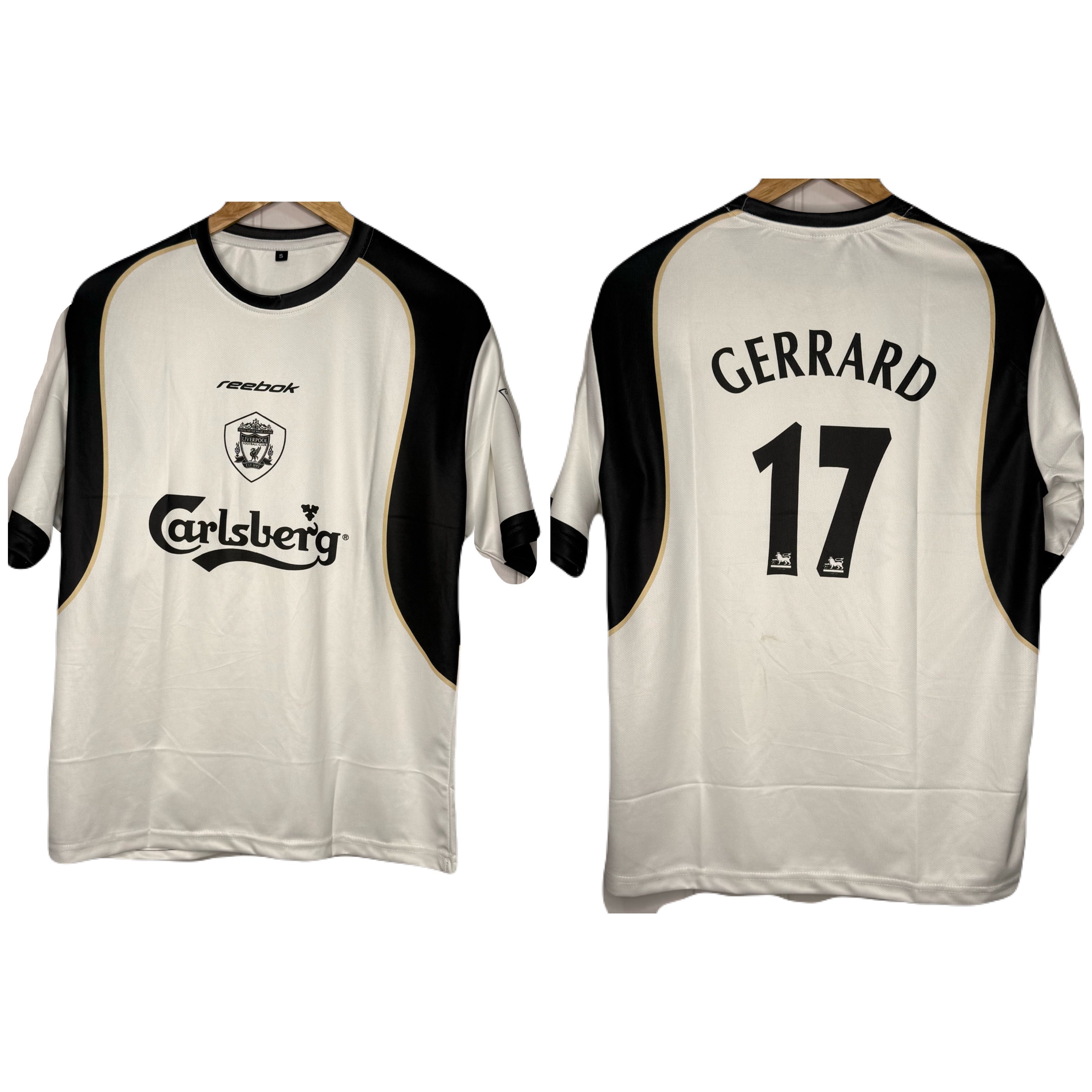 Liverpool Fc 2001-02 Away kit Gerrard Five Sleeve - P854 Ms Retro Stor ...