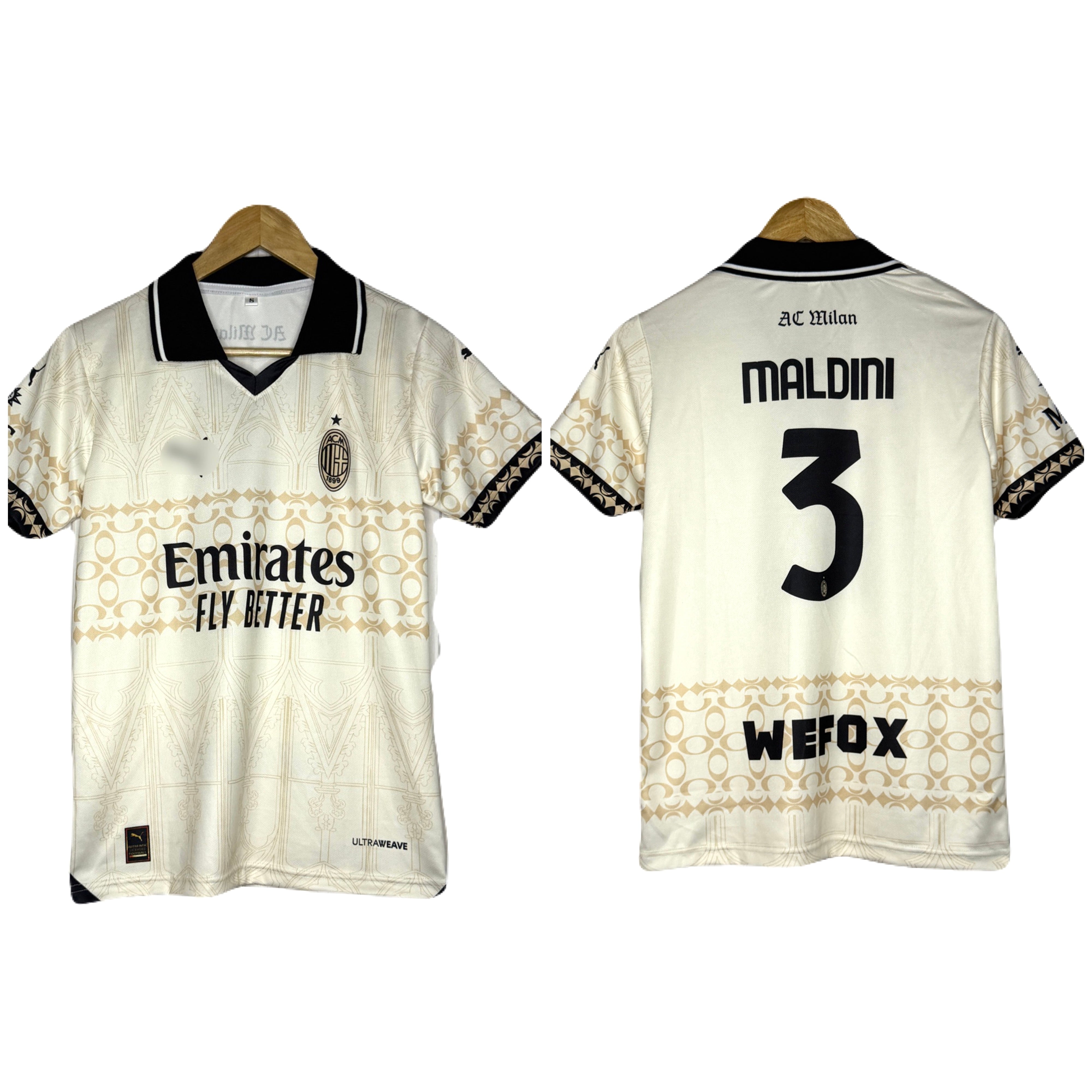 AC MILAN Fourth Kit maldini Version Half Sleeve P1101 - Ms Retro Store ...