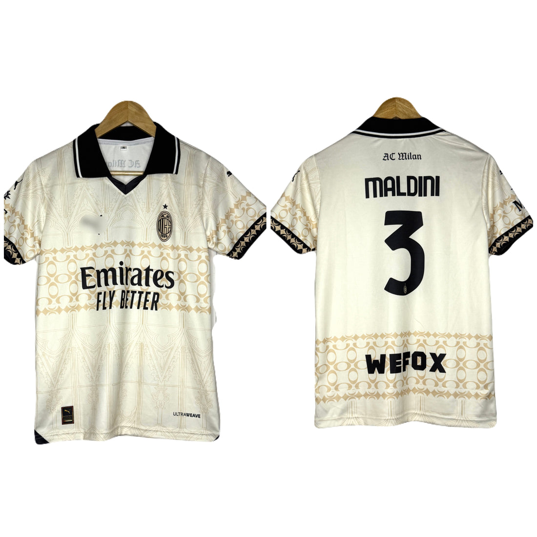 AC MILAN Fourth Kit maldini Version Half Sleeve P1101 - Ms Retro Store ...
