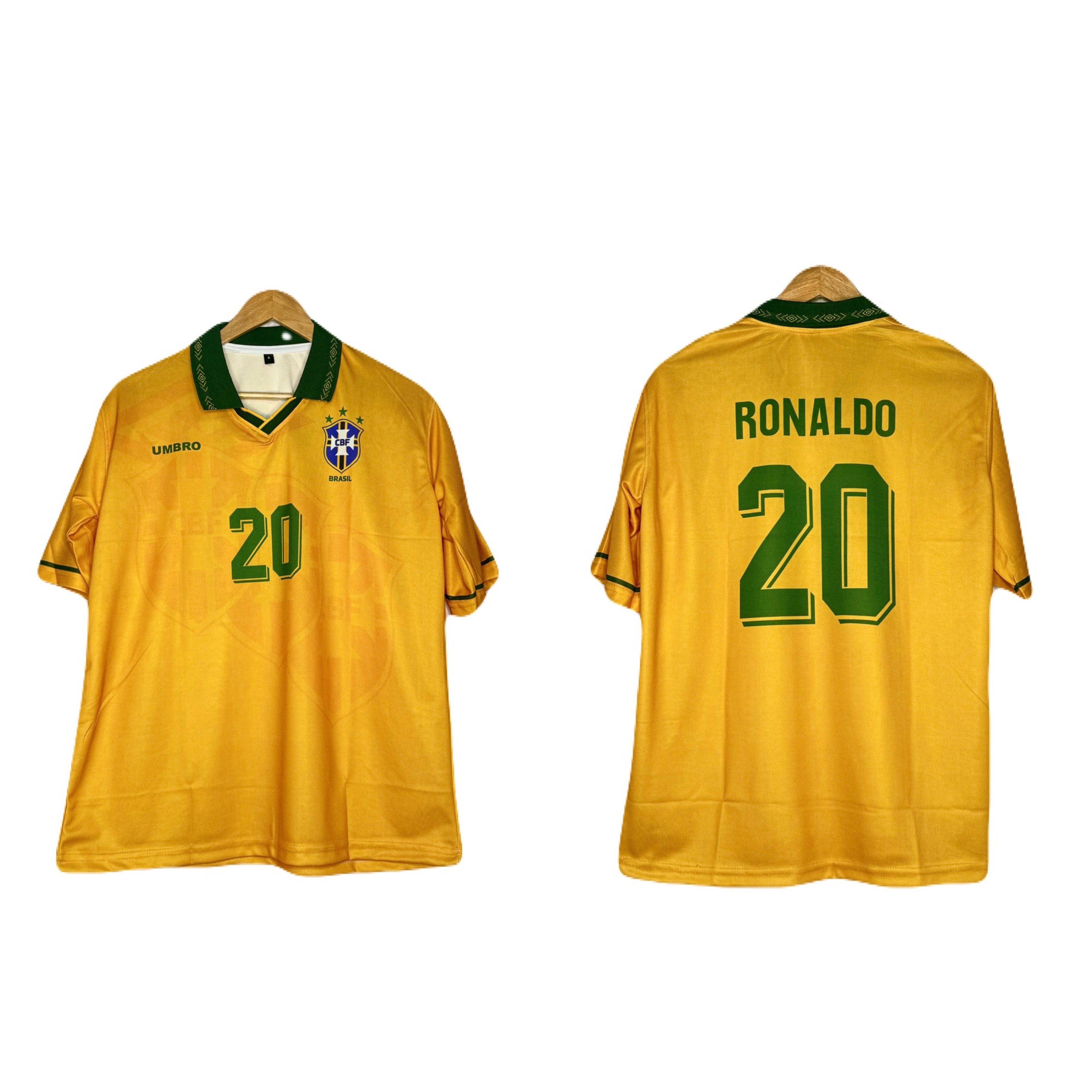 Brazil 1994 Home Kit Ronaldo Five Sleeve - Ms Retro Store – MS RETRO STORE