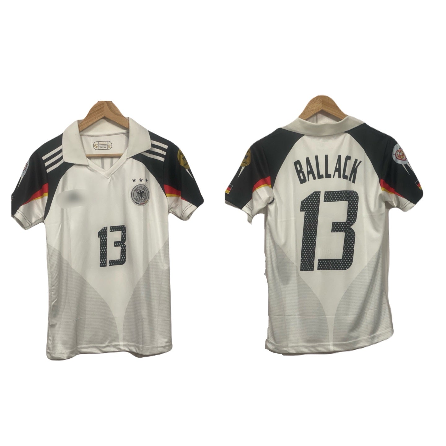 Germany 2004-05 Home kit Ballack Half sleeve Collar - P127 - Ms Retro ...