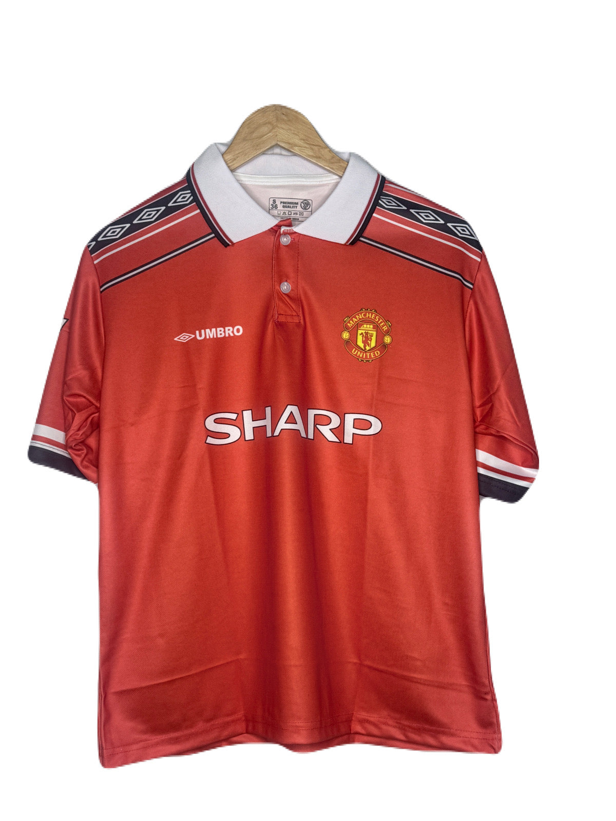 Manchester United Fc 1998-99 Home Kit Beckham Five Sleeve - Ms Retro S ...