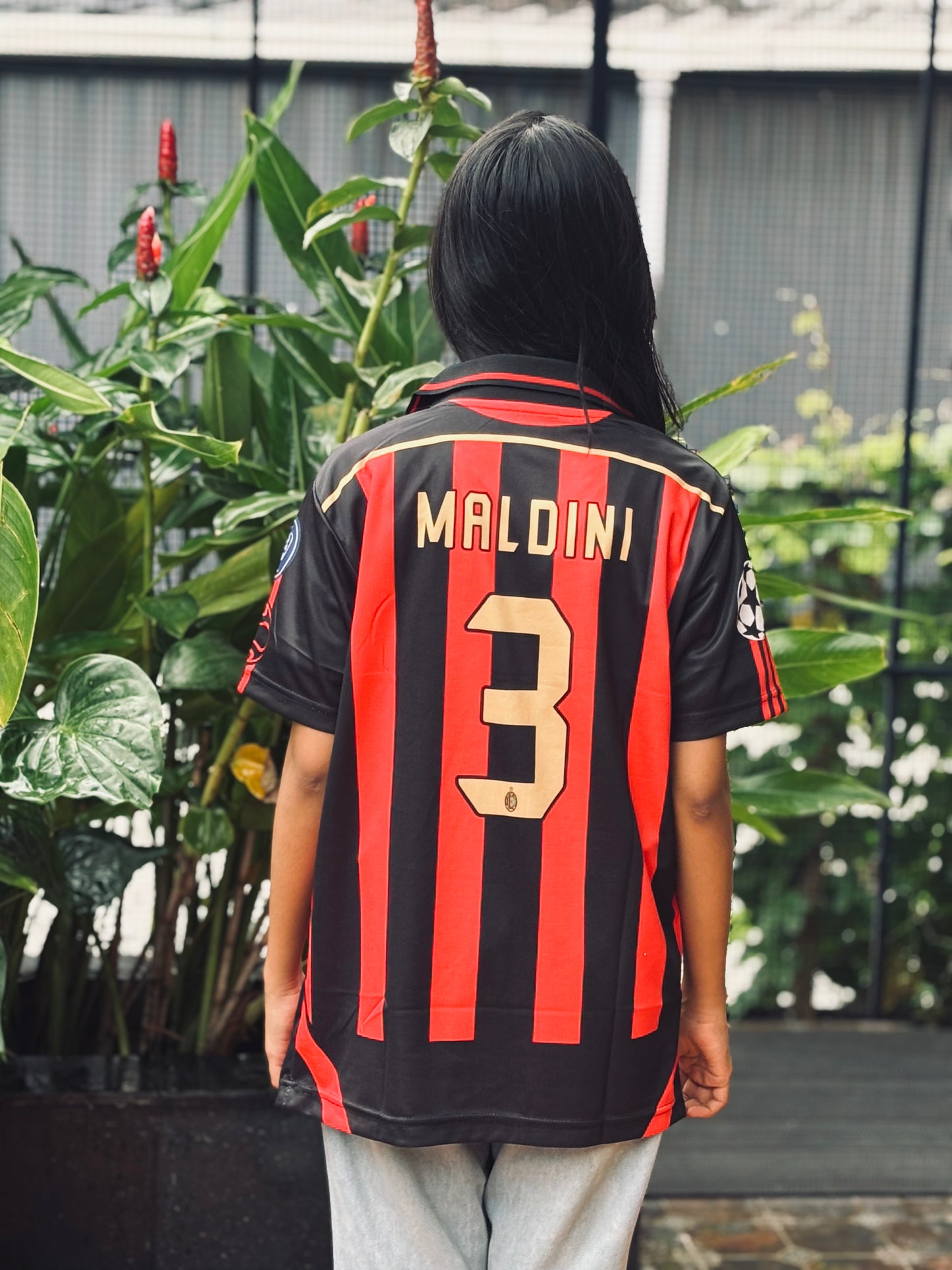 Ac milan maldini 2007 home embroidery - ms retro store – MS RETRO STORE
